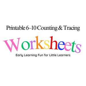 6-10 Counting Printable Activity Sheets for Kids | PDF Worksheets ...