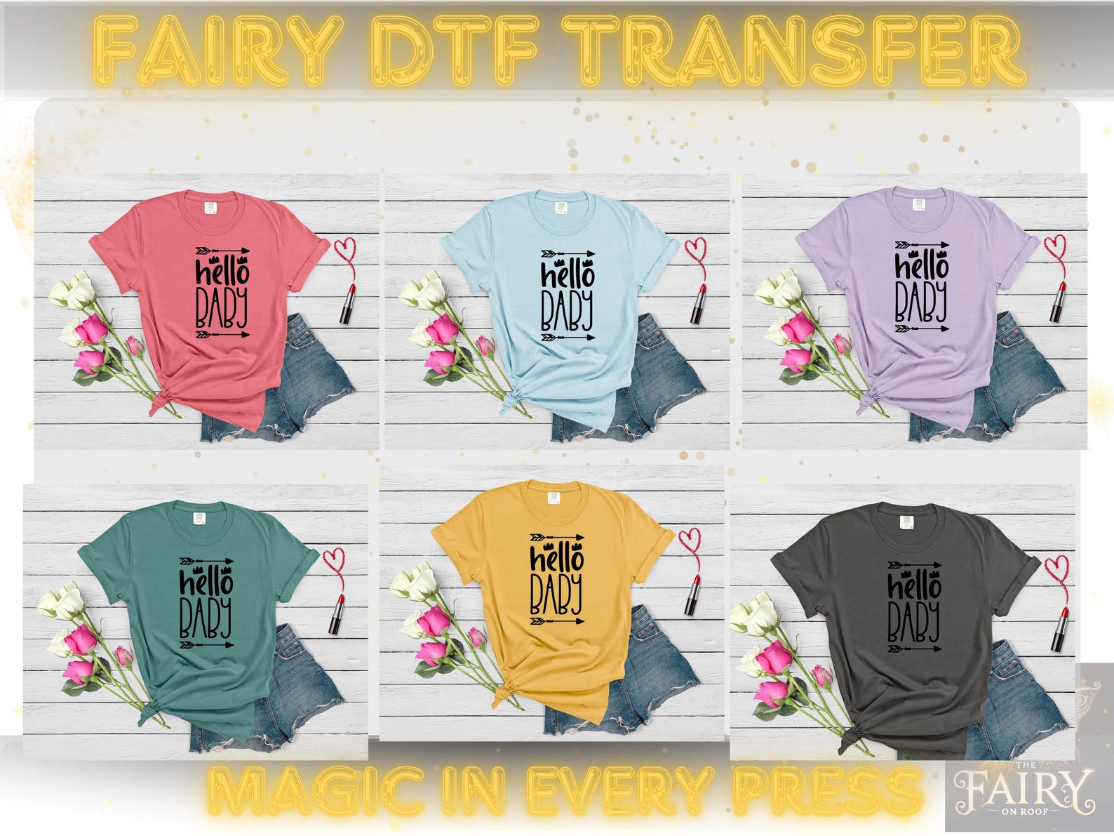 Hello Baby Dtf Transfer,newborn Baby Shirt Design,baby Shower Gift ...