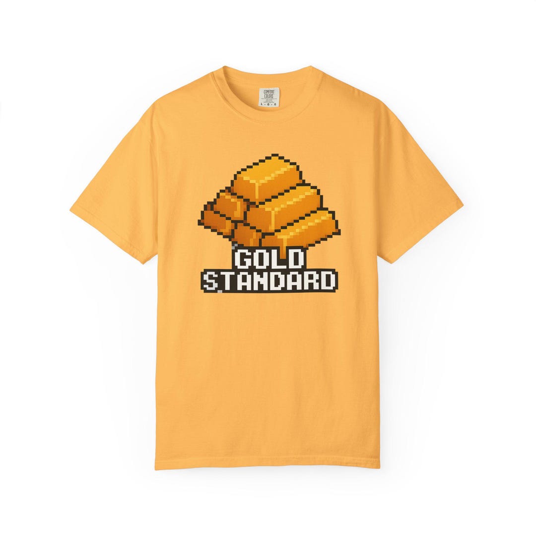 Gold Standard 8-bit Gold Bars T-shirt, Gift for Gamers, Pixel Art Tee, Casual Wear, Birthday ...