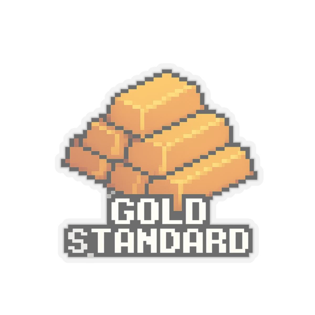 Gold Standard 8-bit Gold Bars Sticker, Laptop Decor, Gift for Gamers ...