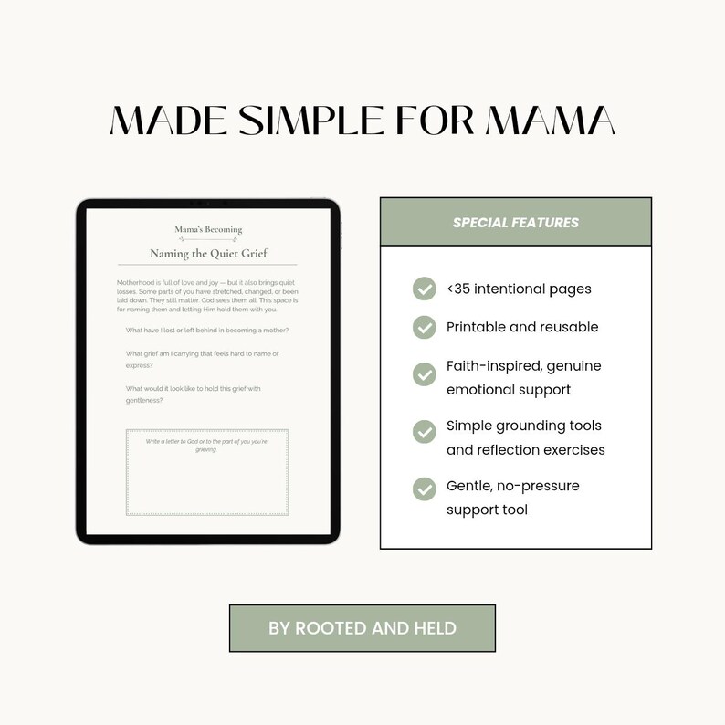 New Mom Self-care Journal Printable | Postpartum Reflection Pages | Daily Grace Guided Journal ...