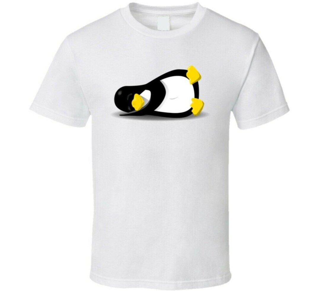 New Sk Sleeping Linux Lo White Tsht Tshirt - Etsy