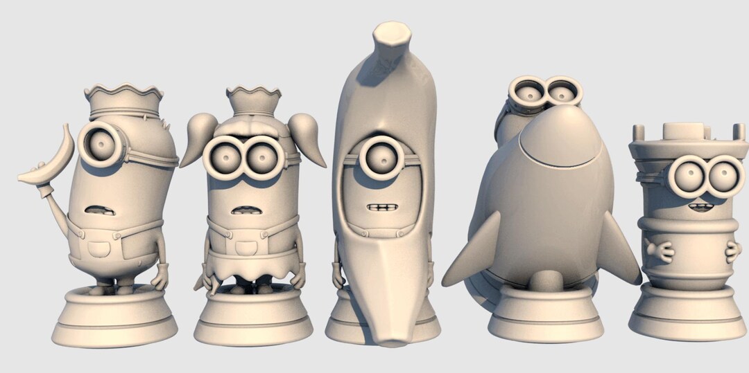 Funny Henchmen Chess Set 3D Print STL | Unique Strategy Game Pieces ...