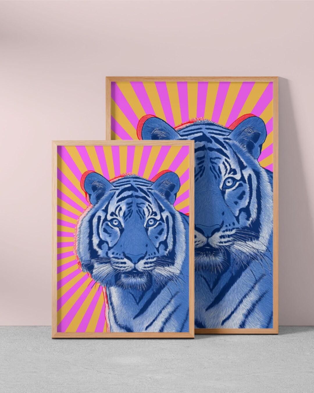 Tiger Colorful Matte Poster - Vibrant Wall Art Home Decor, Animal Print ...