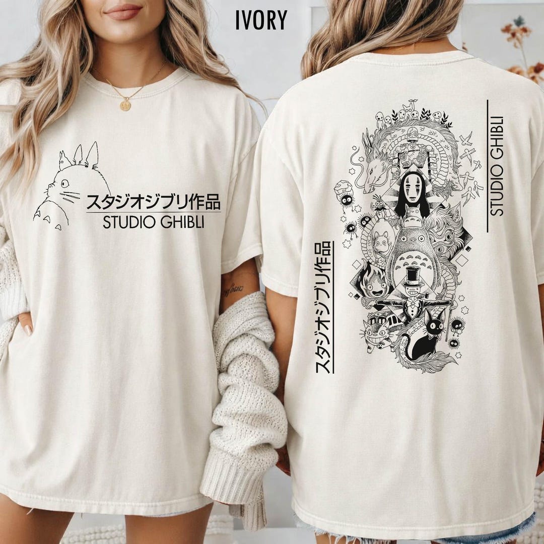 Vintage Studio Ghibli 2-sided Shirt, Sweatshirt, Hoodie, Anime Gift ...