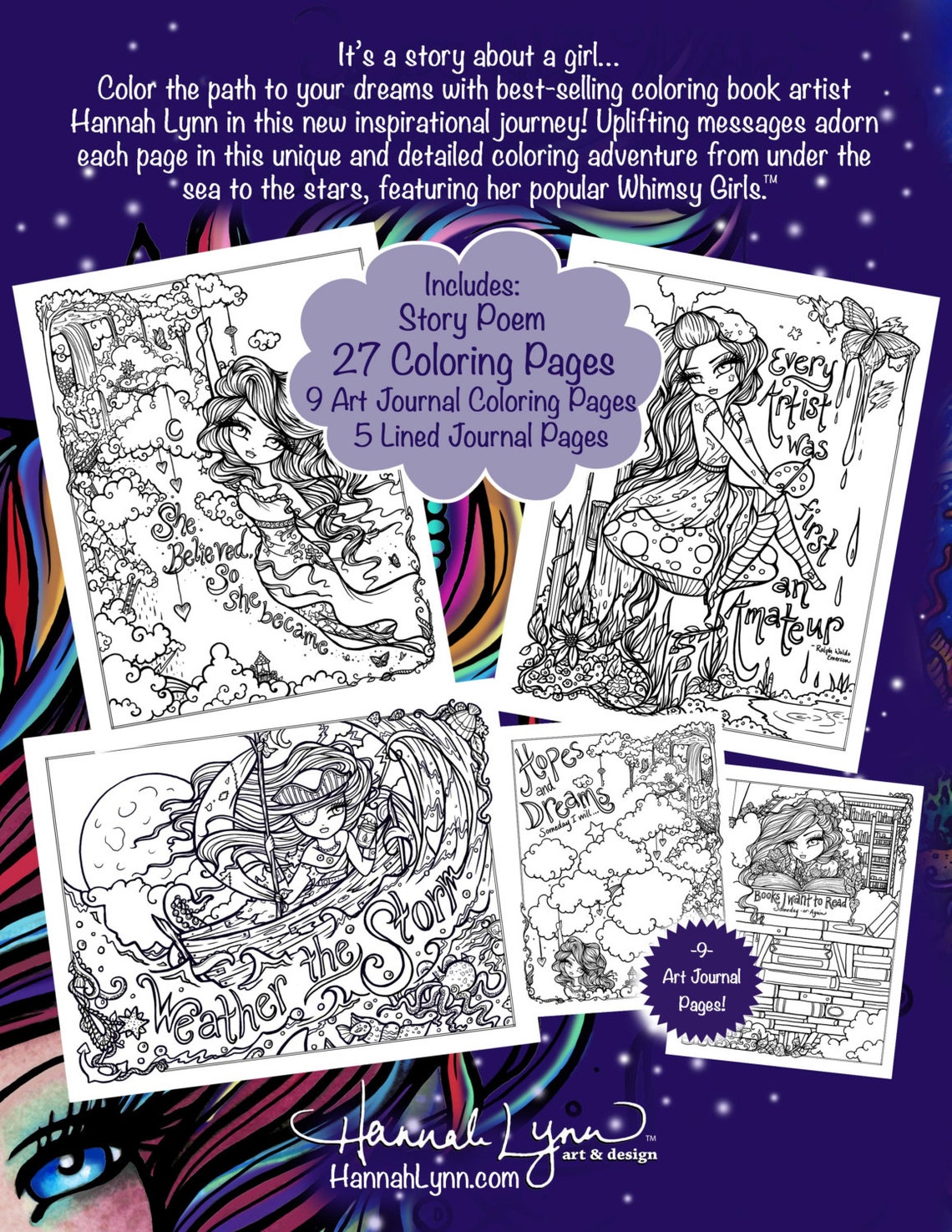 PDF DIGITAL Printable Coloring Book I Dream in Color | Etsy