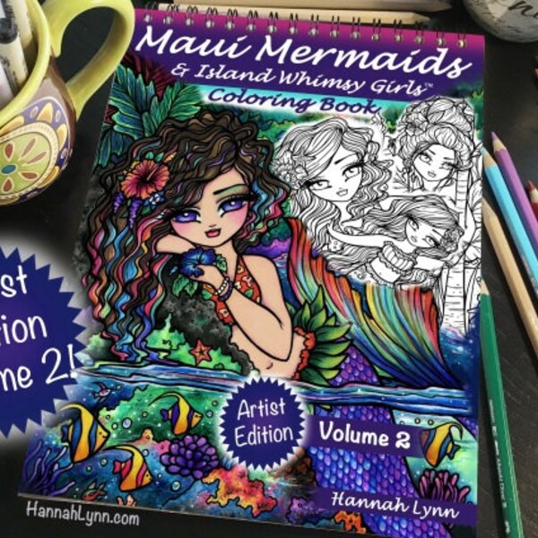 Spiral Adult Mermaid Coloring Book - Etsy