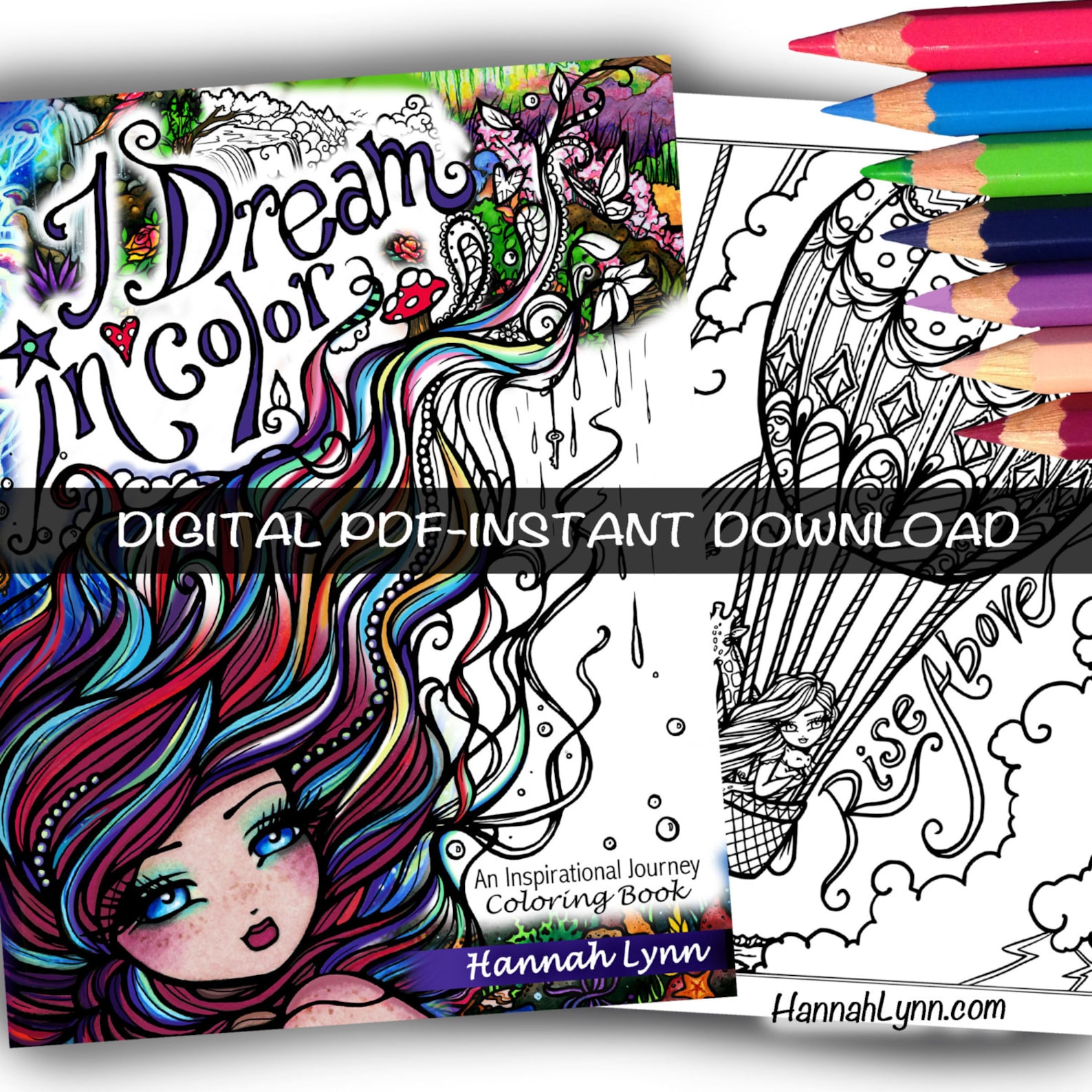 PDF DIGITAL Printable Coloring Book I Dream in Color | Etsy