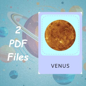 10 Solar System Flash Cards | Planets Learning for Kids | Preschool ...