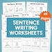 45 Sentence Writing Worksheets | Writing Practice Activity for Kids ...