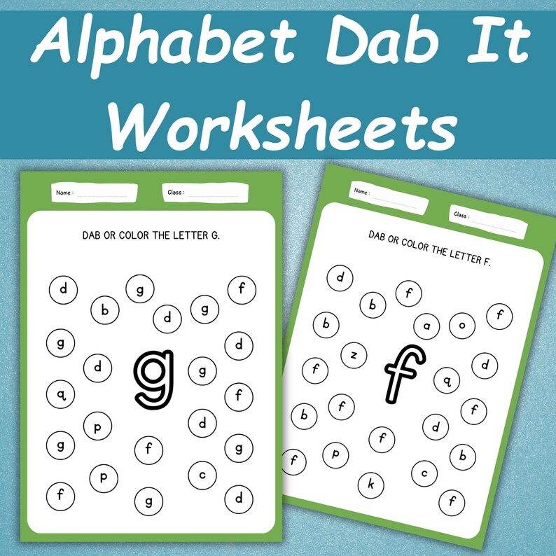 Alphabet Dab It Worksheets for Kids | Preschool Letter Recognition ...