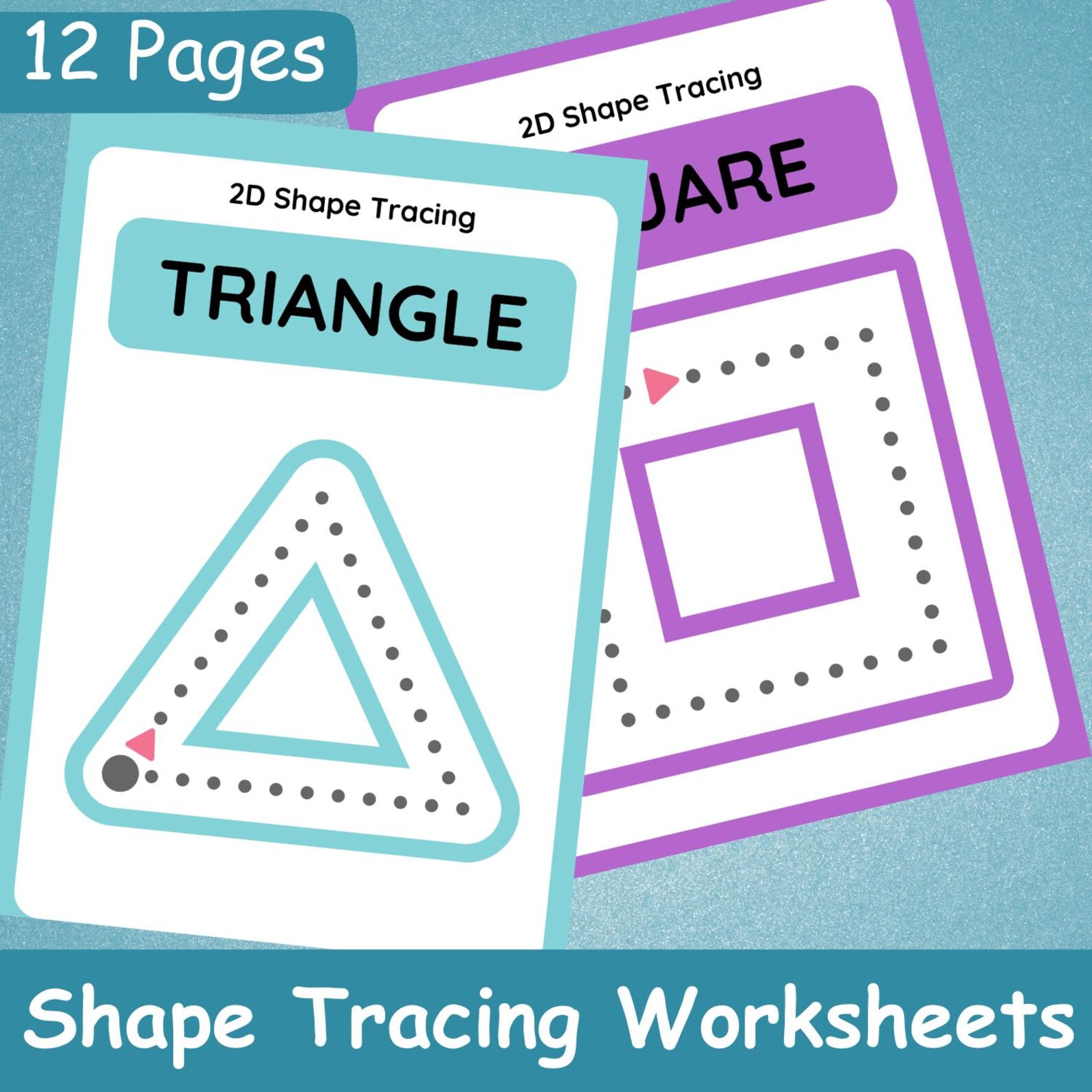 2D Shape Tracing Worksheets | Preschool Tracing Activities | Toddler ...