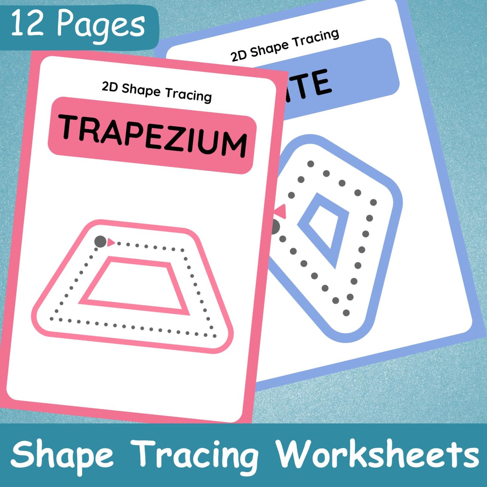 2D Shape Tracing Worksheets | Preschool Tracing Activities | Toddler ...