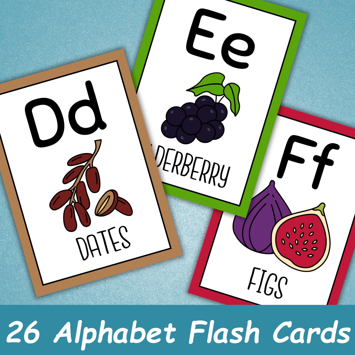 26 Alphabet Flashcards | Kids ABC Flashcards | Printable ABC Cards ...