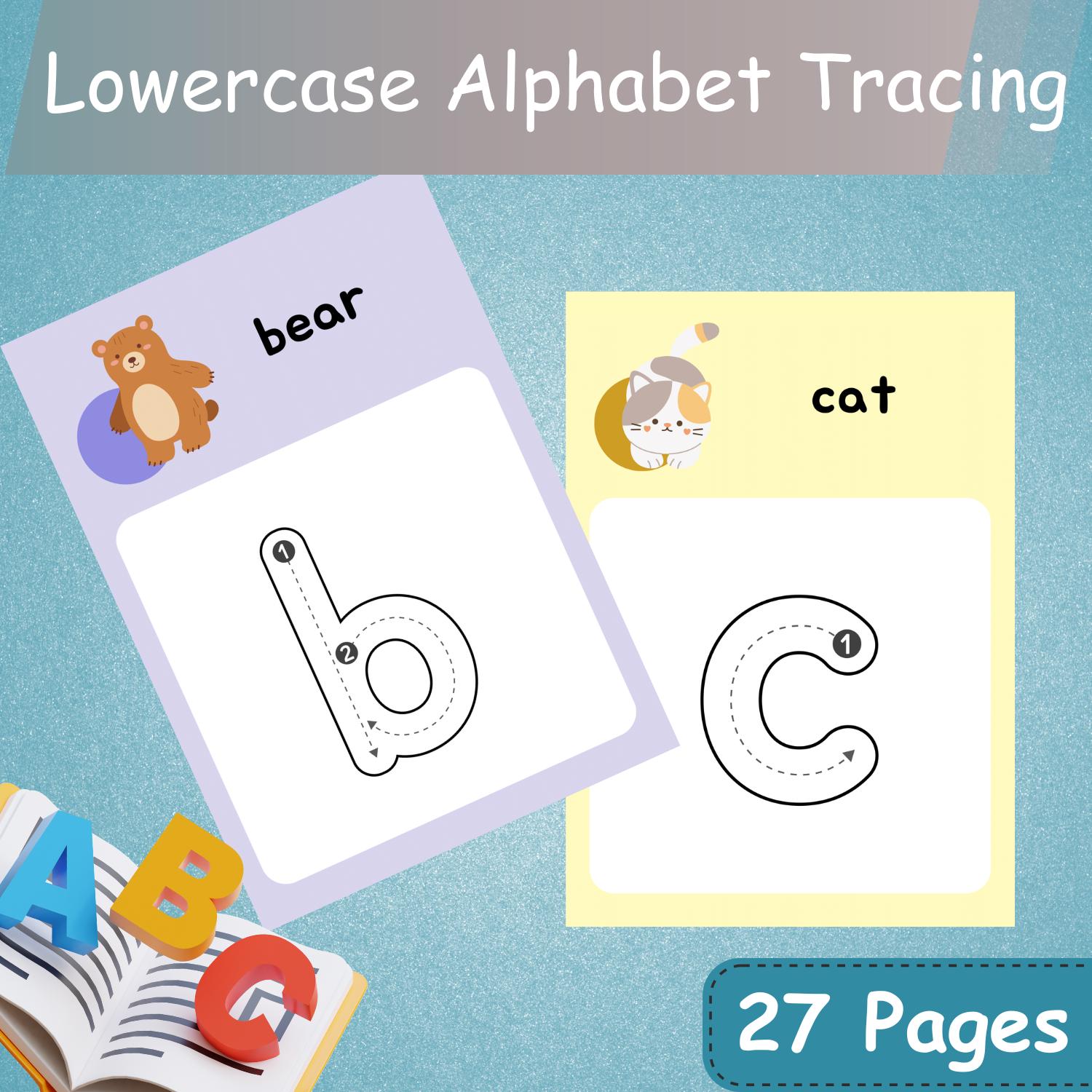 Animals Alphabet Tracing Worksheet | Letter Tracing Activity for Kids ...