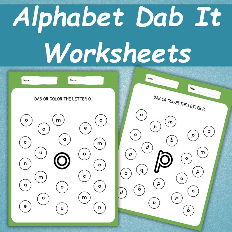 Alphabet Dab It Worksheets for Kids | Preschool Letter Recognition ...