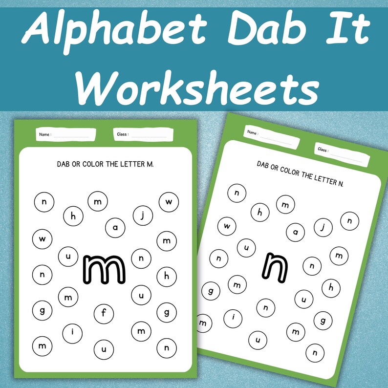 Alphabet Dab It Worksheets for Kids | Preschool Letter Recognition ...