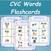 31 CVC Words Flash Cards | Montessori Phonics Cards | Preschool ...