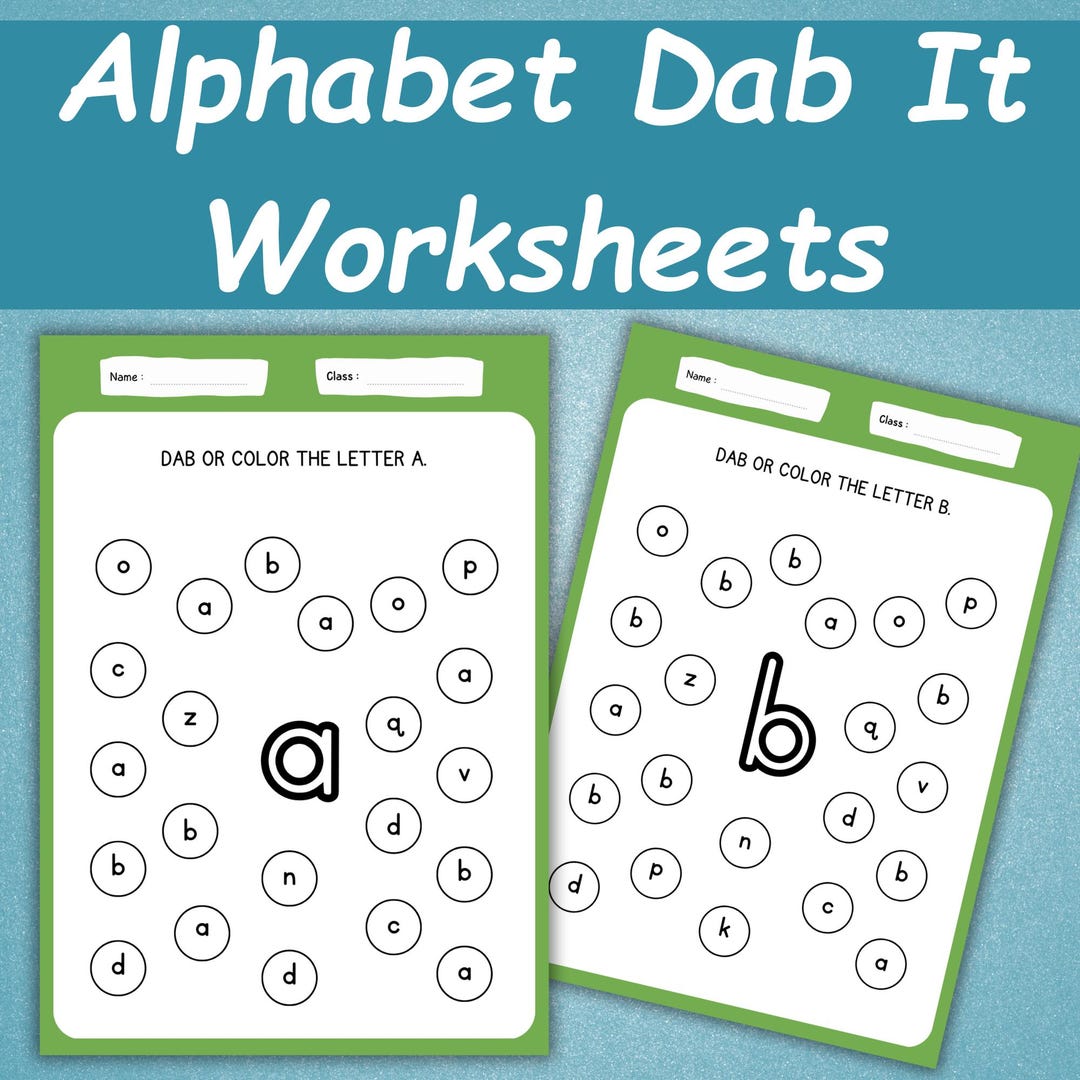 Alphabet Dab It Worksheets for Kids | Preschool Letter Recognition ...