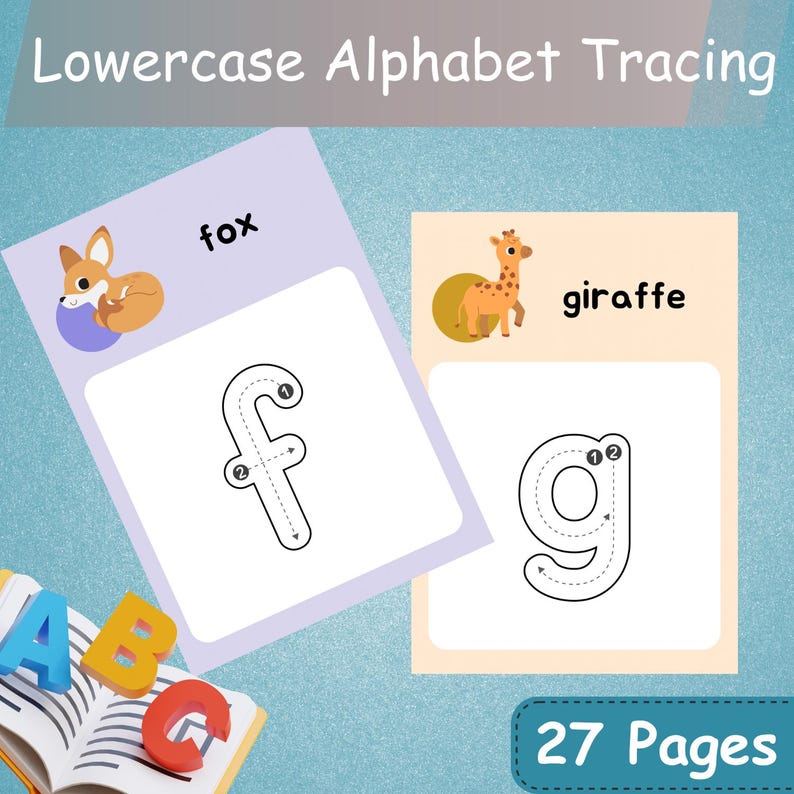 Animals Alphabet Tracing Worksheet | Letter Tracing Activity for Kids ...