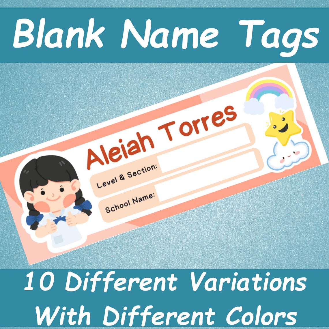 19 Name Tag Clipart for Kids | Blank Name Tags Printable | Colorful ...