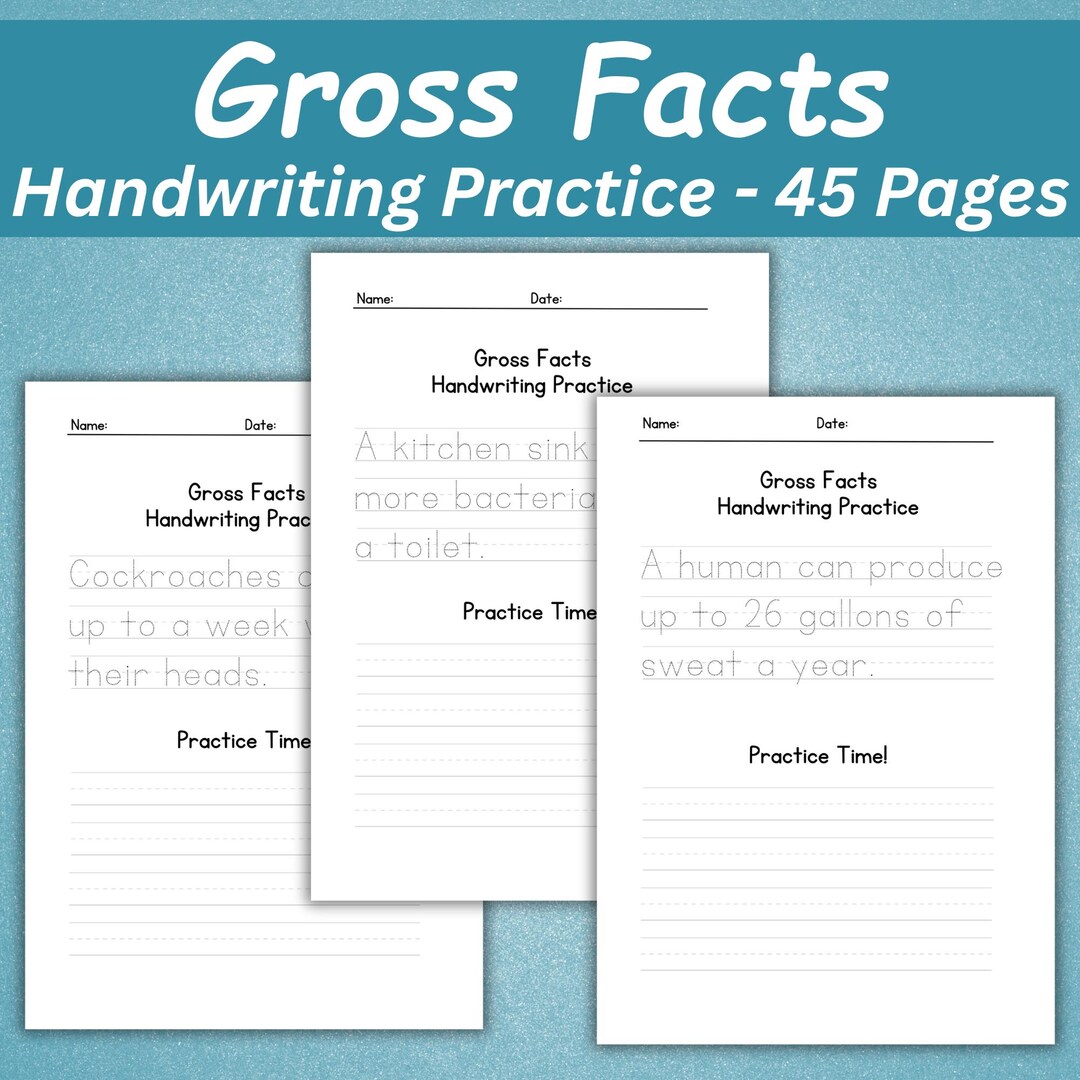 45 Gross Facts Write the Sentence Worksheet, Printable Sentences ...