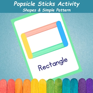 Popsicle Sticks Shapes Activity | Kids Learning Shapes & Patterns ...