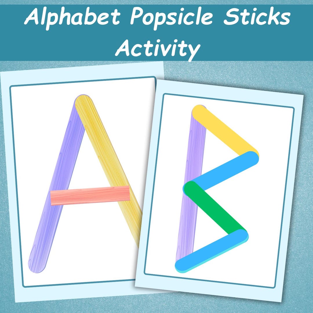 Popsicle Sticks Alphabet Activity Game | Kids ABC Worksheets ...