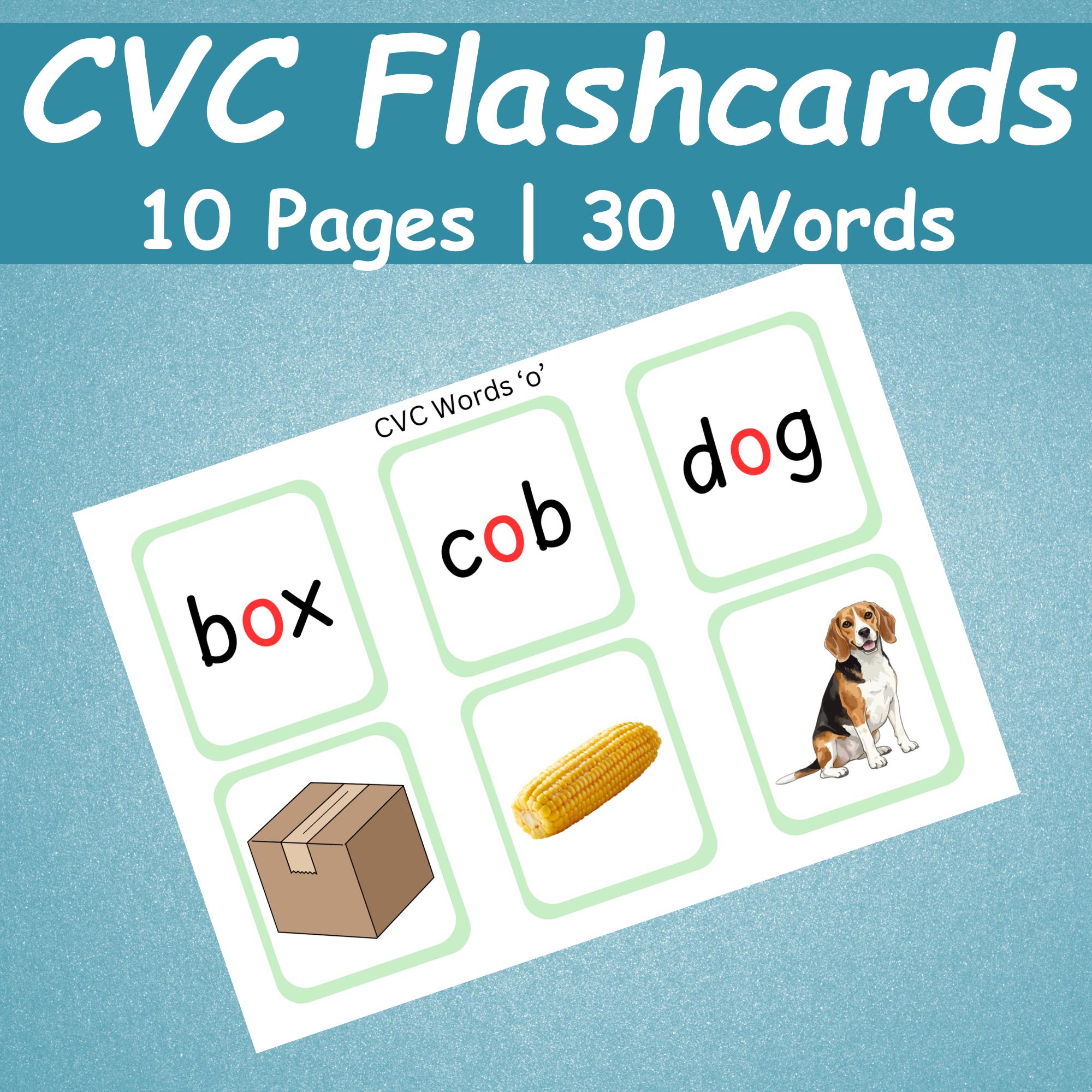 CVC Words Flashcards | Printable Kindergarten Phonics Cards | Kids ...