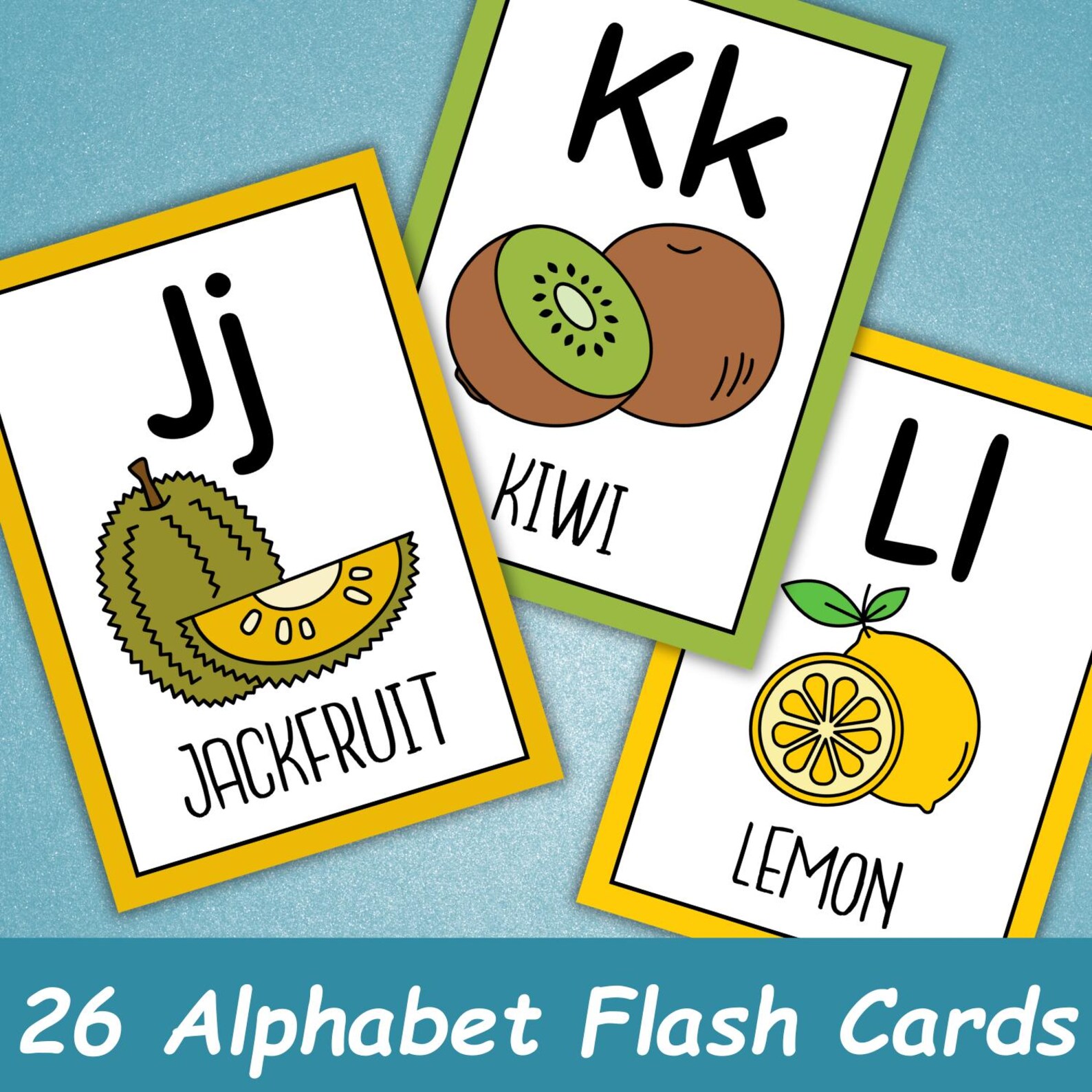 26 Alphabet Flashcards | Kids ABC Flashcards | Printable ABC Cards ...