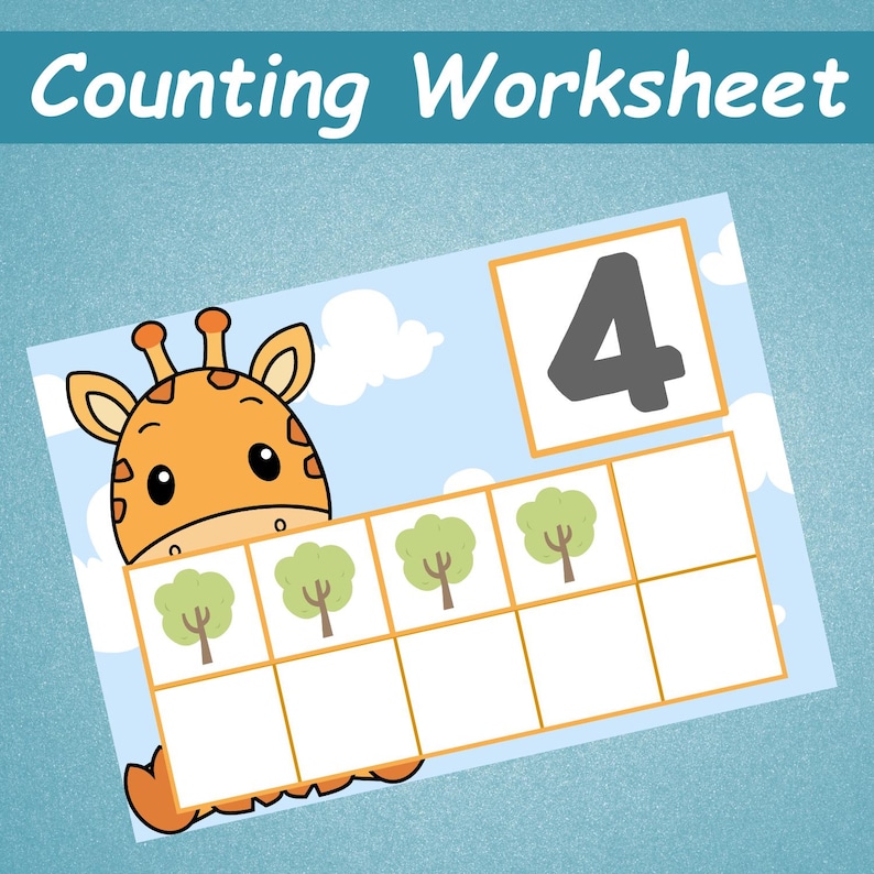 Preschool Math Busy Book: Count and Match Activity, Maths Practice ...