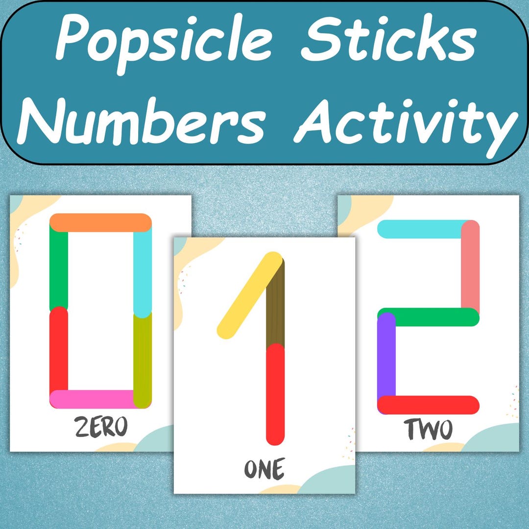 Popsicle Sticks Numbers Activity | Kids Learning Numbers | Preschool ...