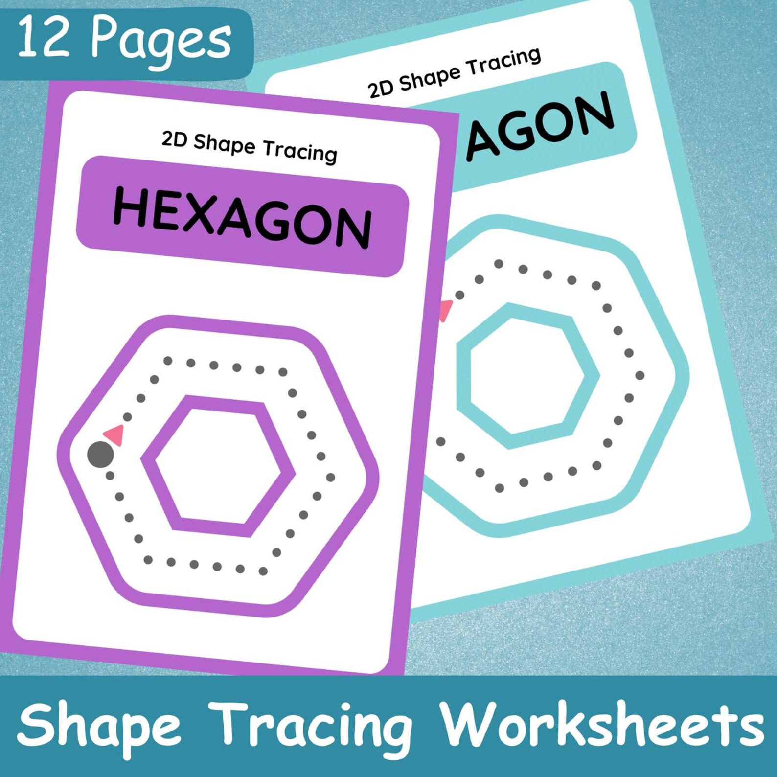 2D Shape Tracing Worksheets | Preschool Tracing Activities | Toddler ...