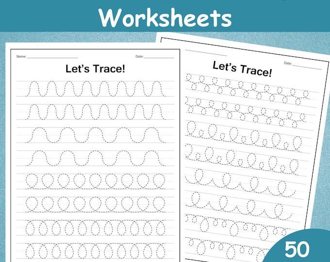 Tracing Worksheets, Handwriting Practice Sheets, Preschool Printables ...