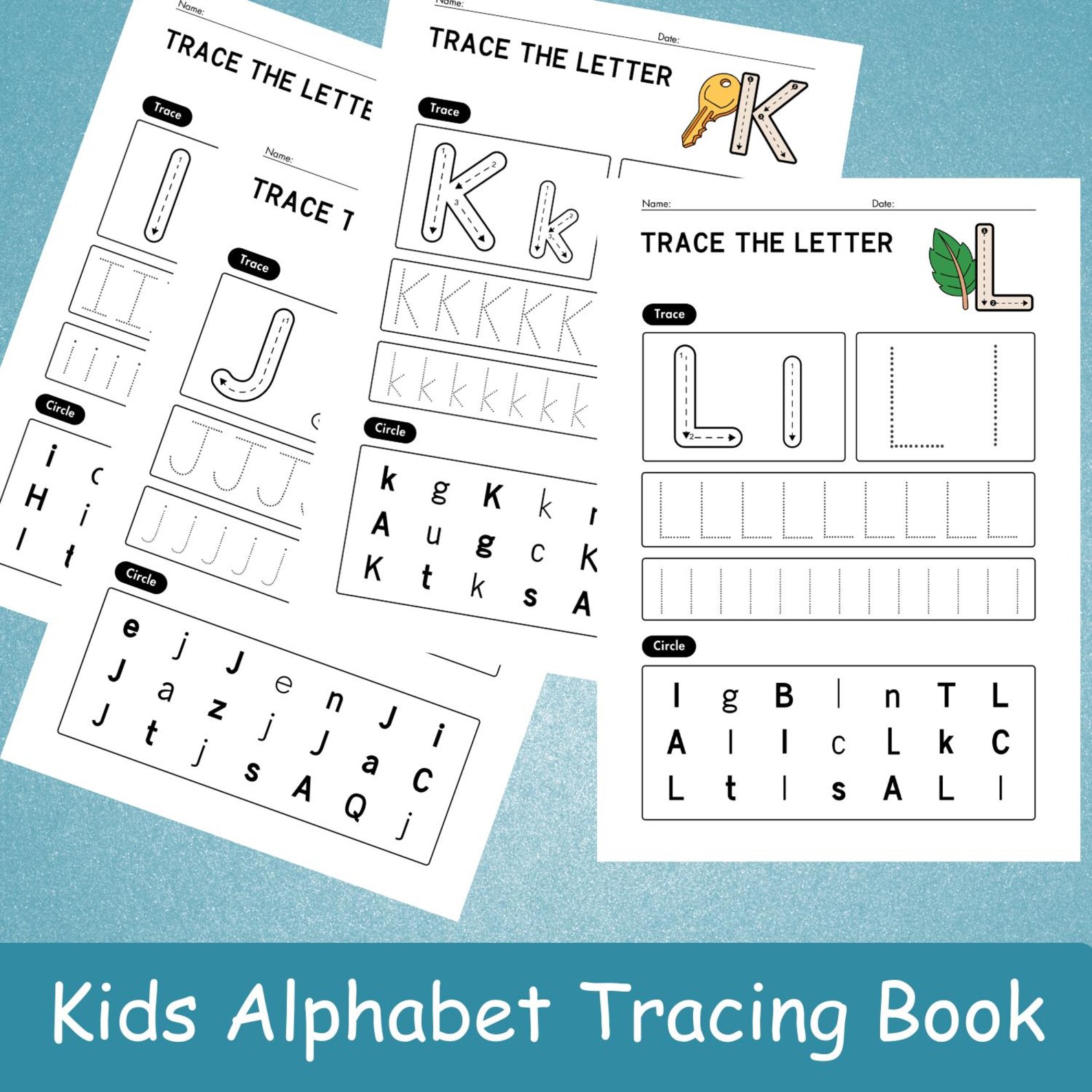 Alphabet Tracing Worksheets - Preschool ABC Tracing Alphabet Book ...