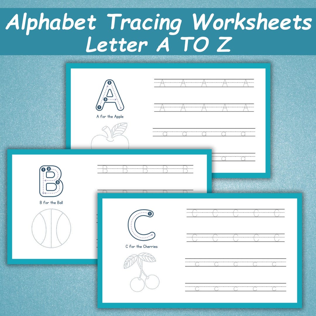 Alphabet Tracing Worksheets | ABC Tracing Cards | Preschool Tracing ...