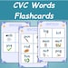 31 CVC Words Flash Cards | Montessori Phonics Cards | Preschool ...