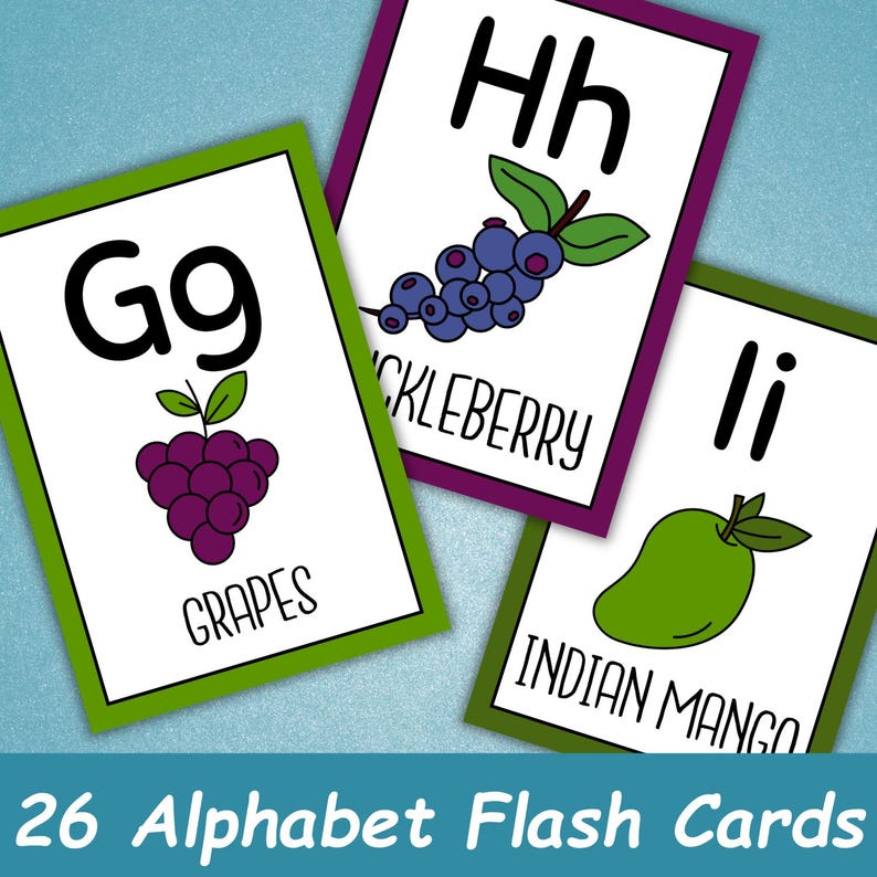 26 Alphabet Flashcards | Kids ABC Flashcards | Printable ABC Cards ...