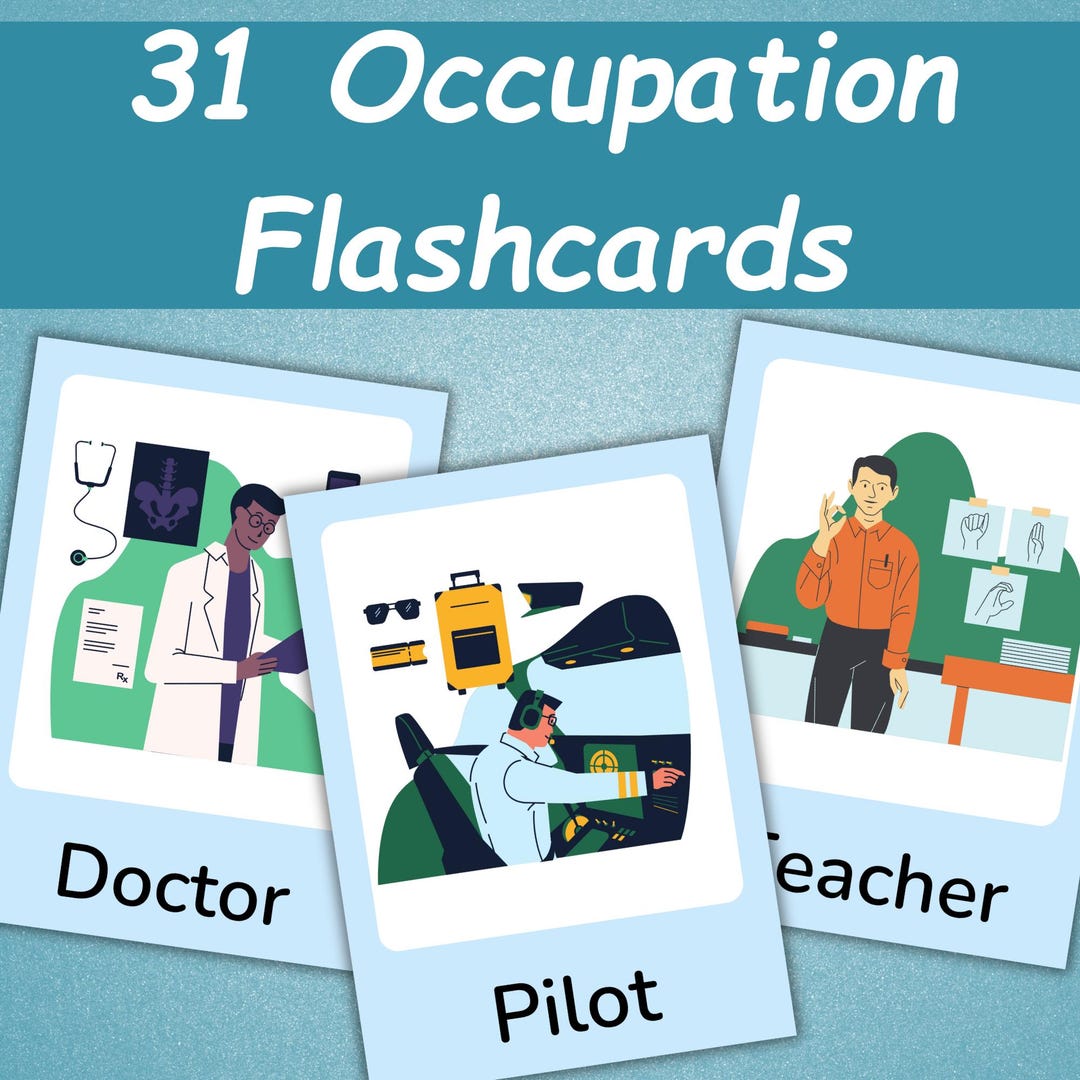 31 Community Helpers Flashcards | Occupation Flashcard for Toddlers ...