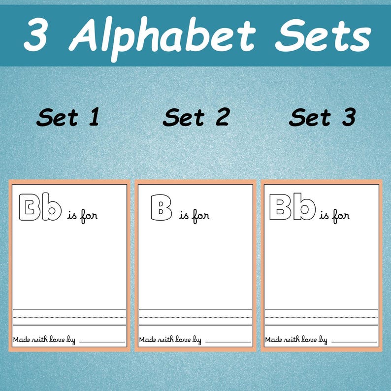 Blank Alphabet Book | Baby's First ABC Book | ABC Baby Shower Coloring ...