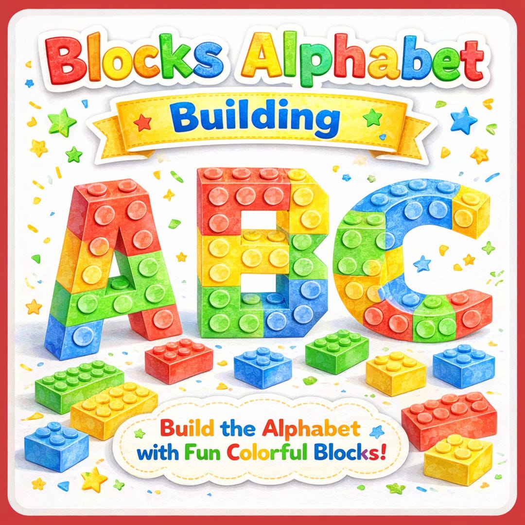 Building Bricks Alphabet Flashcards | Letter Building Mats for Kids ...