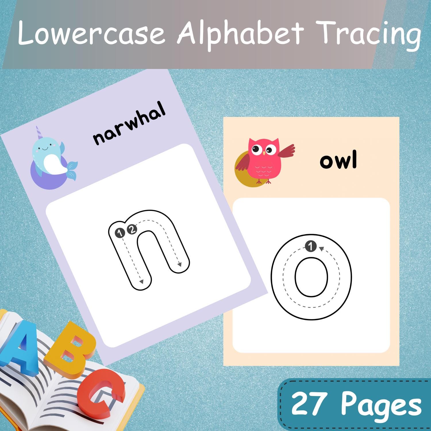 Animals Alphabet Tracing Worksheet | Letter Tracing Activity for Kids ...