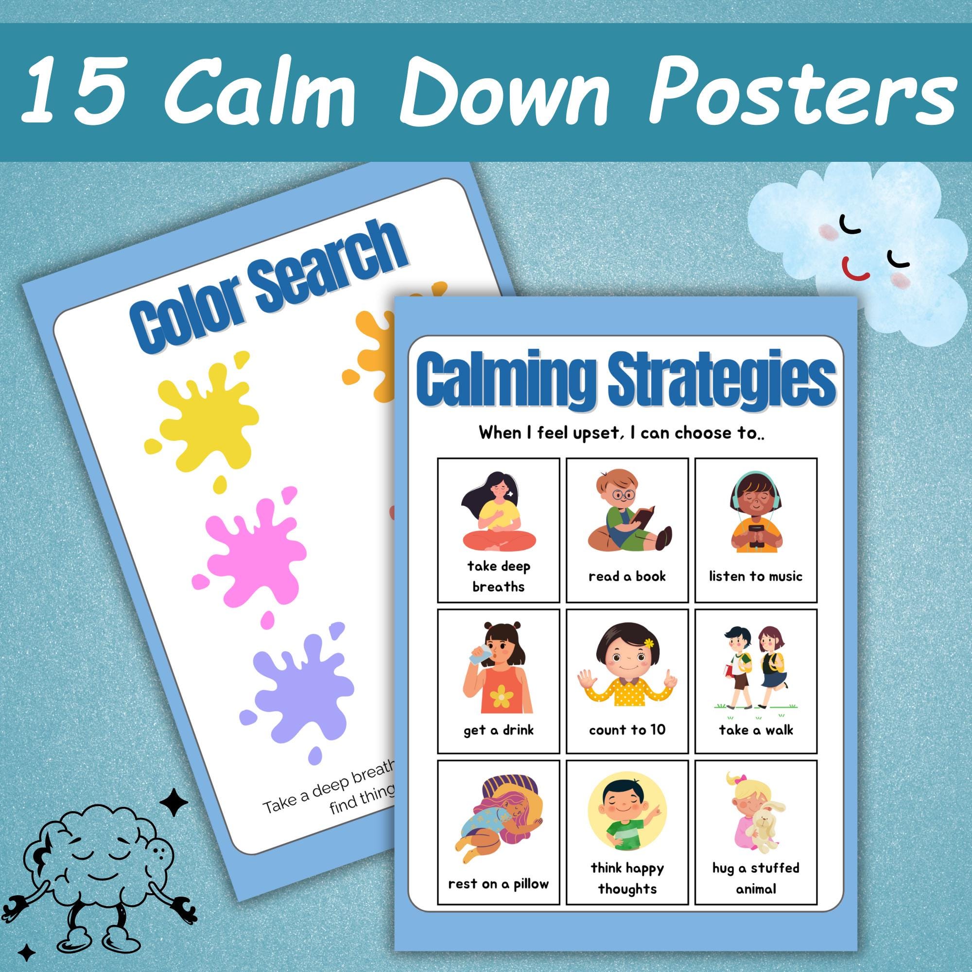 15 Calm Down Posters | Calm Down Corner for Kids | Calming Strategies ...