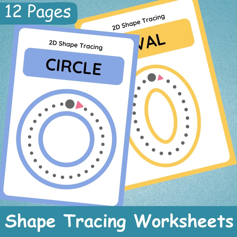 2D Shape Tracing Worksheets | Preschool Tracing Activities | Toddler ...