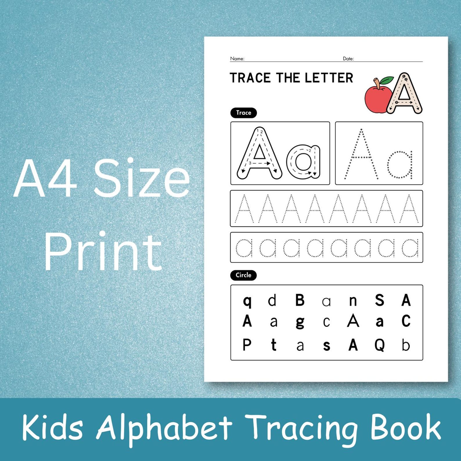 Alphabet Tracing Worksheets - Preschool ABC Tracing Alphabet Book ...