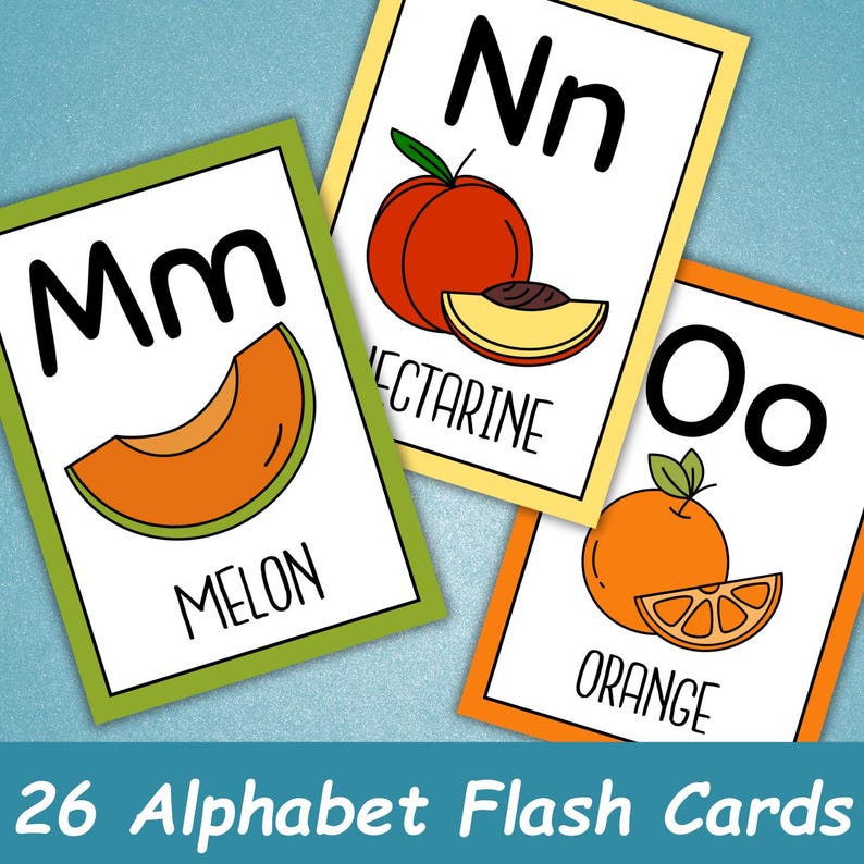 26 Alphabet Flashcards | Kids ABC Flashcards | Printable ABC Cards ...