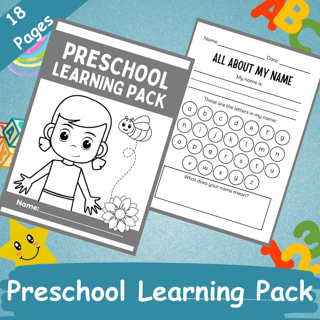 Preschool Learning Worksheets Pack | Printable Montessori Activities ...