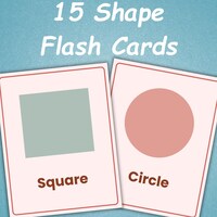 2D Shapes- Montessori 3 Part Flash Cards- Instant Download- Editable ...