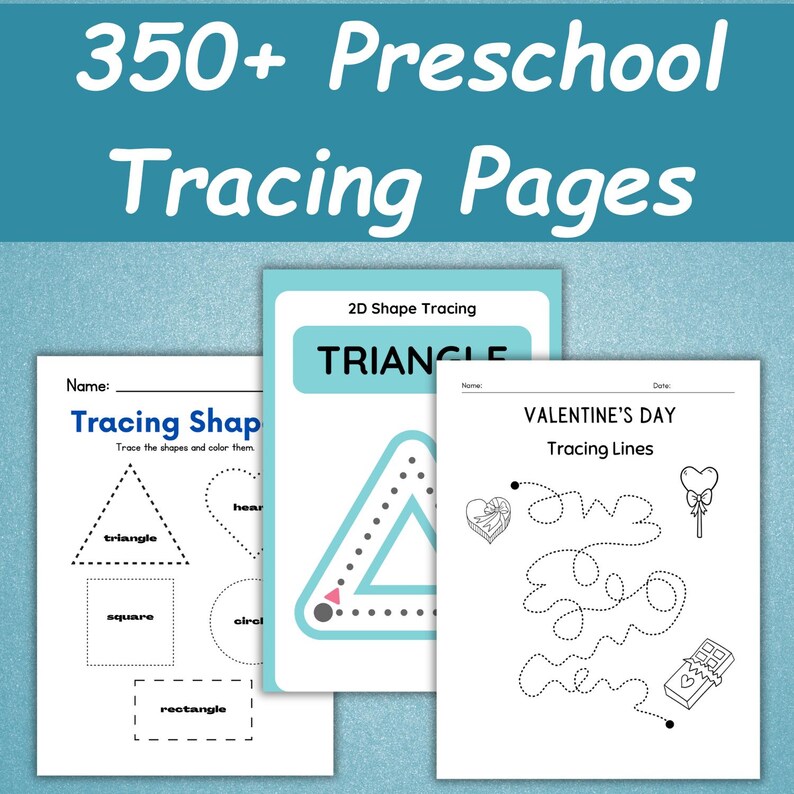 350+ Preschool Tracing Worksheets for Kids | Toddler Tracing Pages ...