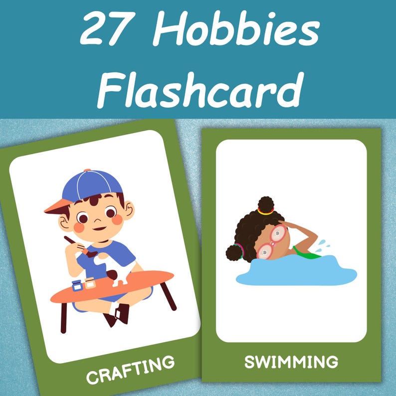 27 Hobbies Flashcards for Kids - Printable Montessori Flash Cards ...